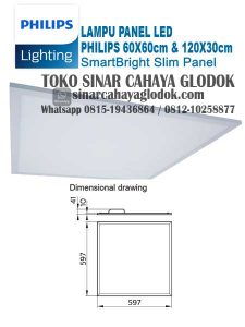 Lampu Panel LED 60x60 CM merk Philips Smartbright - Sinar Cahaya
